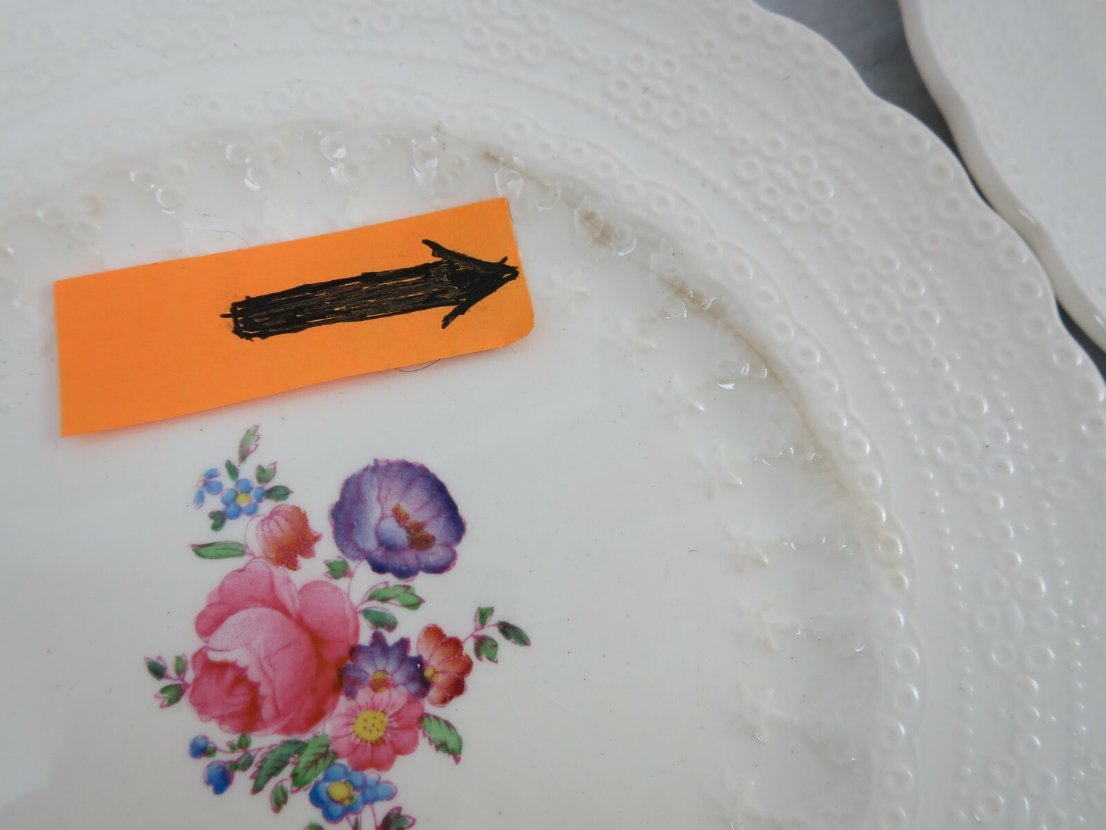 Vtg Spode Copeland Claudia Bread Plates Jewel Embossed Floral 6" 1940 ...