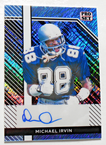 Michael Irvin 2024 Blue Shimmer Auto Autograph 2/10 Signature Cowboys ...