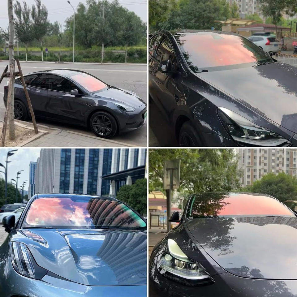 78%VLT Chameleon Red Car Front Window Tinting Car Front Window Solar ...