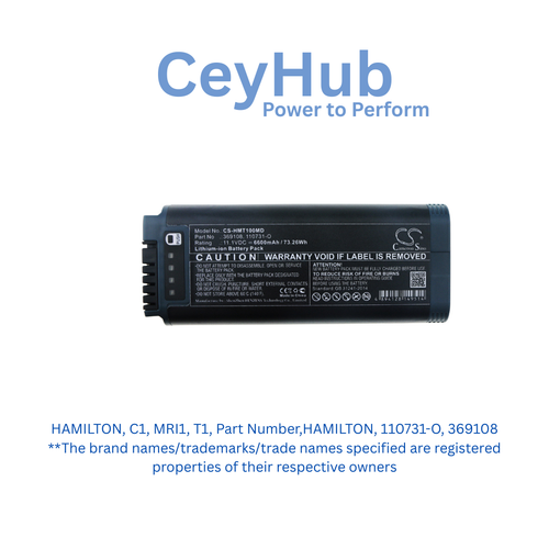 HAMILTON C1 T1 369108 110731-O MRI NR1 Hamilton Ventilator Battery 10 ...