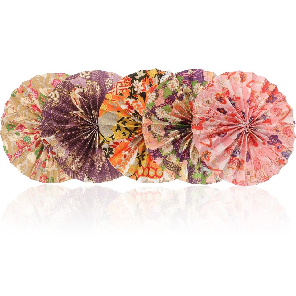 5 Pcs Hanging Paper Fans Decor Party Decorations Decorative Folding ...