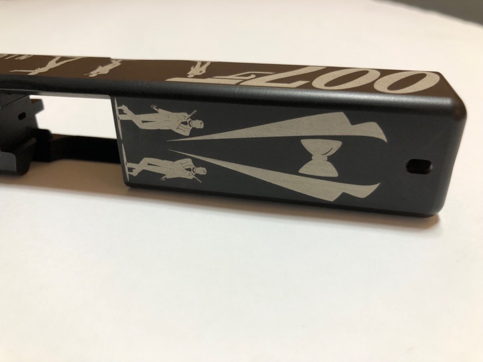 Custom Laser etched Glock 19 Slide Gen3 007 BOND black nitrite | eBay
