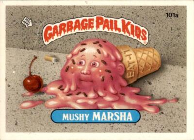 1985 Garbage Pail Kids Series 3 #101a Mushy Marsha No Copyright Year EX ...