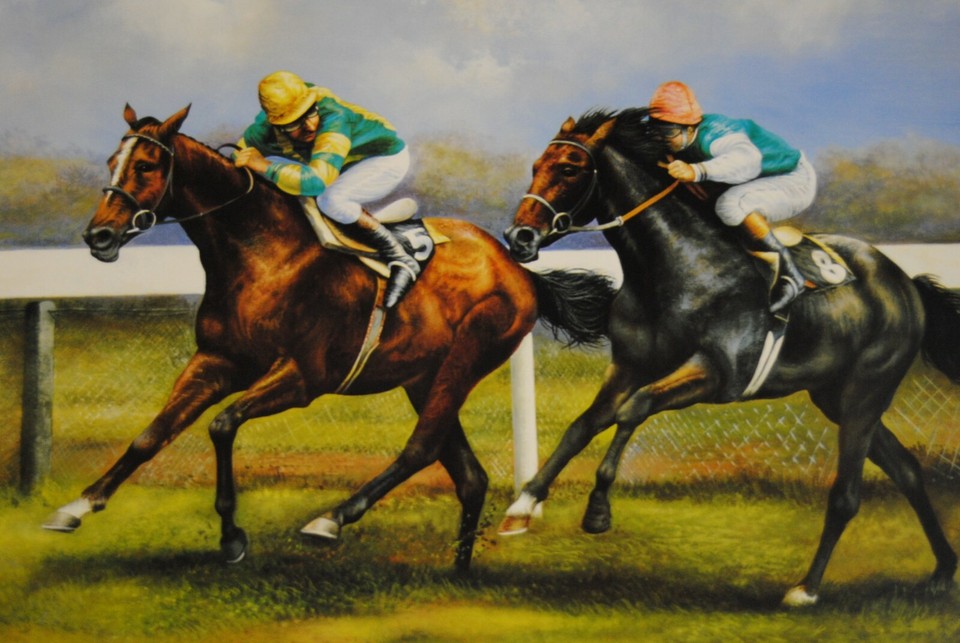DANCING BRAVE LIMITED EDITION MAX BRANDRETT PRINT NEW FLAT RACEHORSE ...