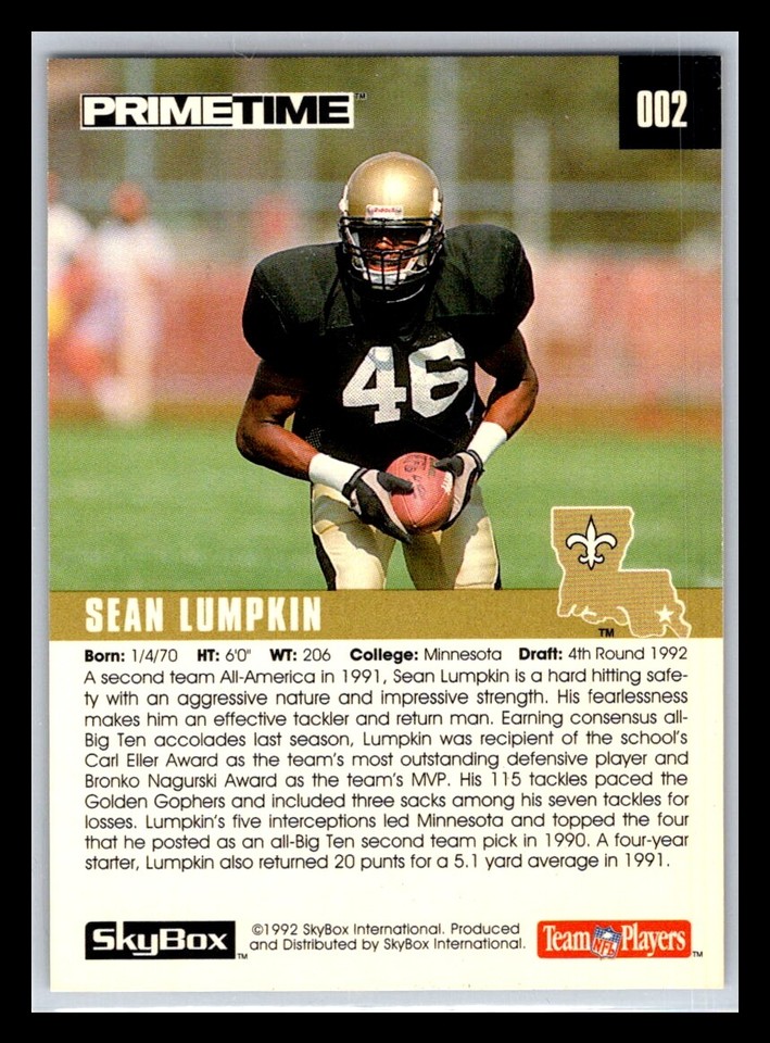1992 Skybox Primetime Football # 1 - 100 - Pick Your Card! | eBay