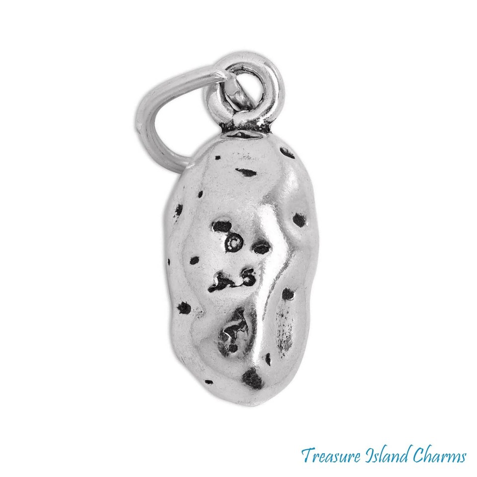 Potato 3D 925 Solid Sterling Silver Charm Idaho Spud Vegetable Food ...