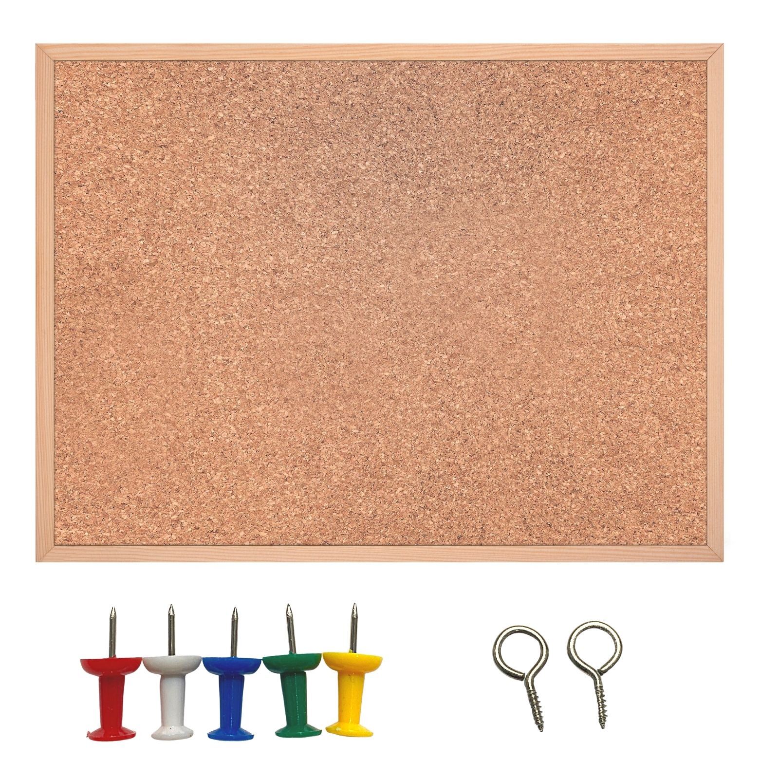 Cork Board Wooden Frame Pinboard Pin Message Notice Office School | eBay UK