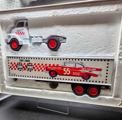 1992 ERTL Tiny Lund's '50 Chevy Tractor Trailer 1:64 Signed by Wanda ...