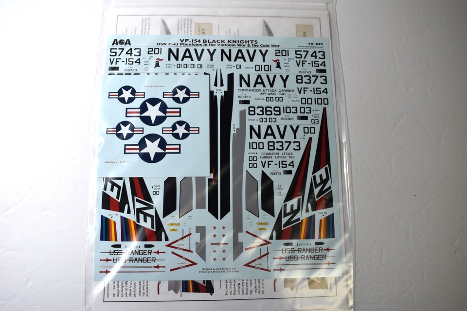 1/48 AOA Decals F-4J Viet Nam and Cold War | eBay
