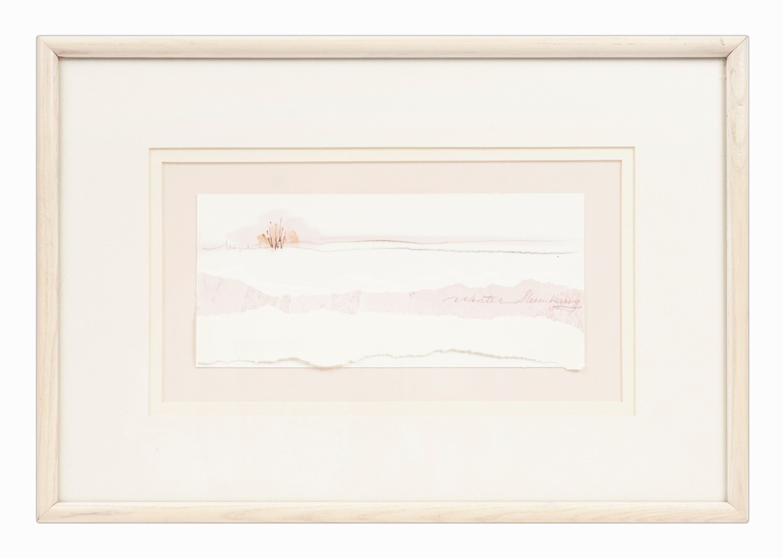 Mixed Media Paper Collage "Winter Slumbering" Winter Landscape Vintage ...