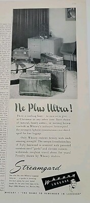 1950 Wheary Trunk Company Streamgard Luggage vintage ad | eBay