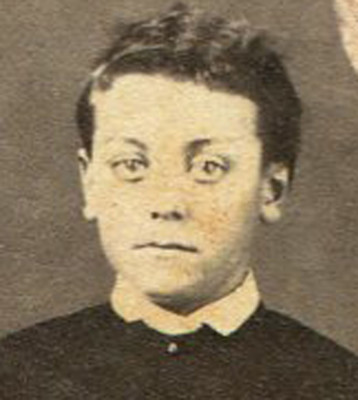 BUG EYED BOY STANDING NEXT TO STACK OF BOOKS. TINTED, CDV. | eBay