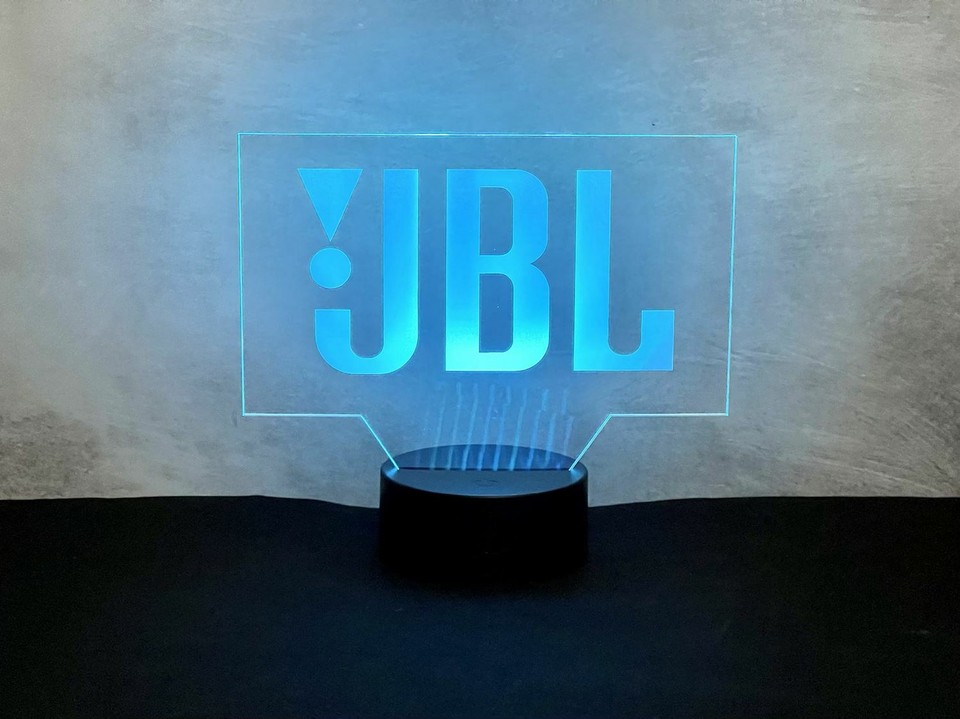 JBL LED Edge Lit Lighted Sign W/ 16 Color Base And Remote 7.8" x 7.1 ...