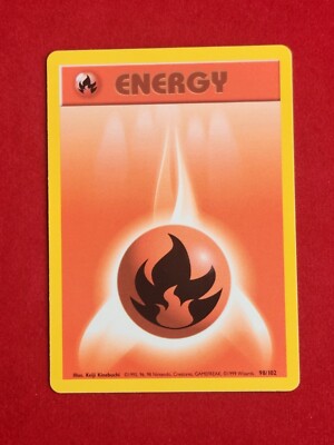 Pokémon TCG Fire Energy Base Set 98/102 Regular Common Vintage NM | eBay