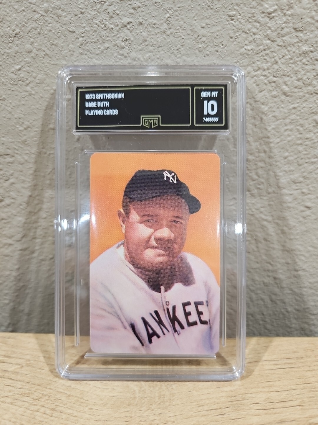 1973 Smithsonian Museum Babe Ruth Playing Card 3 of Clubs Jersey Number ...