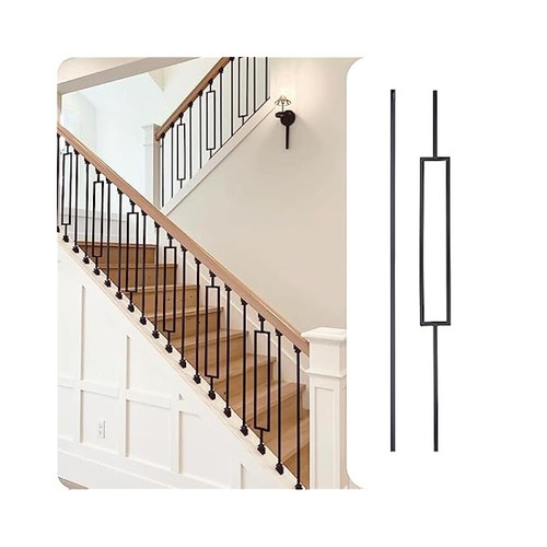 Satin Black Metal Deck Spindles, 44", 12 Pack, Easy Installation Kit | eBay