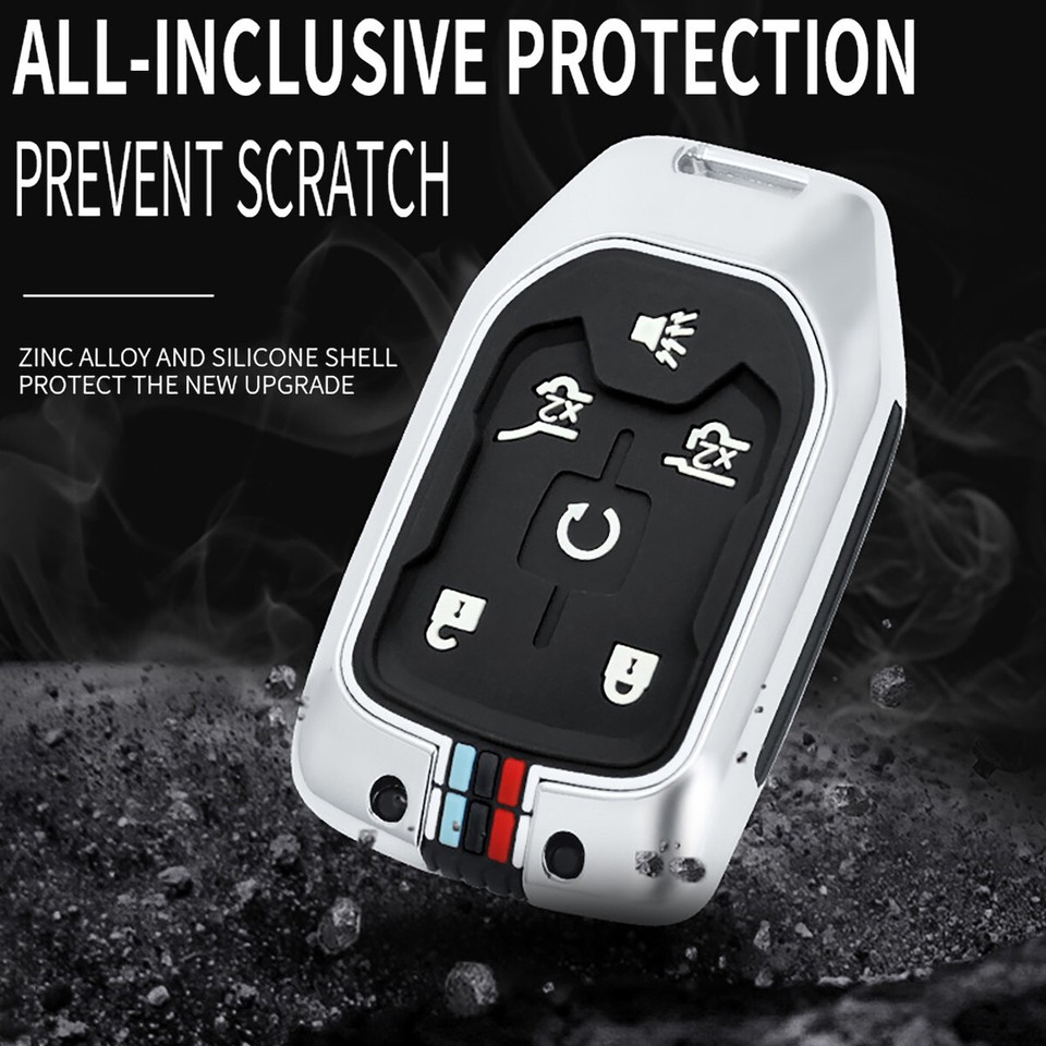 For Chevrolet Silverado Tahoe Suburban GMC Yukon Key Fob Cover Case ...