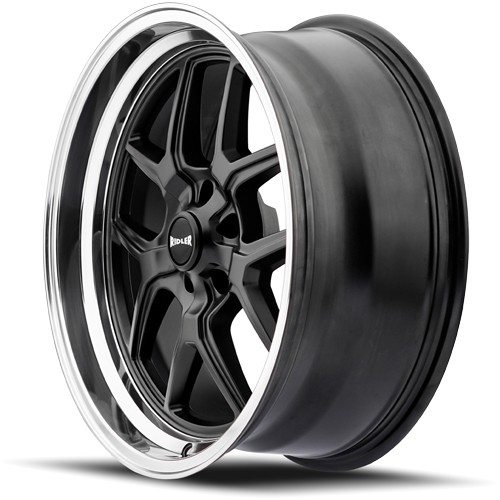 (Set of 4) Ridler 610 17x7 5x4.5" +0mm Matte Black Wheels Rims 17" Inch ...