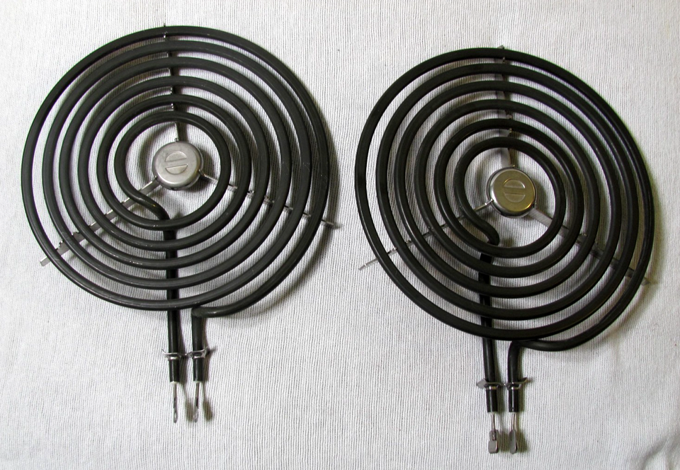 PaIR (2) Burner Elements 8 Inch f WB30M2 Range Surface Units 6 turns ...