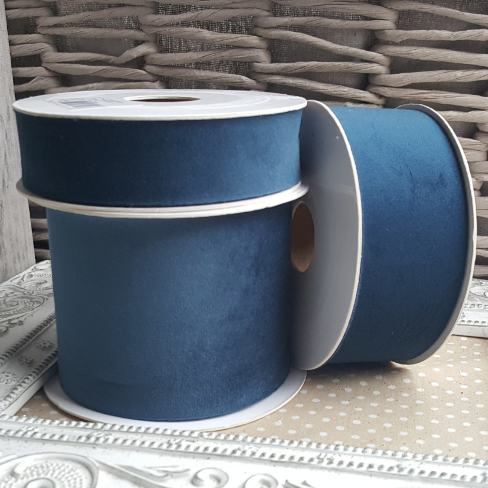 25,40,70mm Soft Velvet Ribbon. Vintage Colours. Wedding Floral Shabby ...