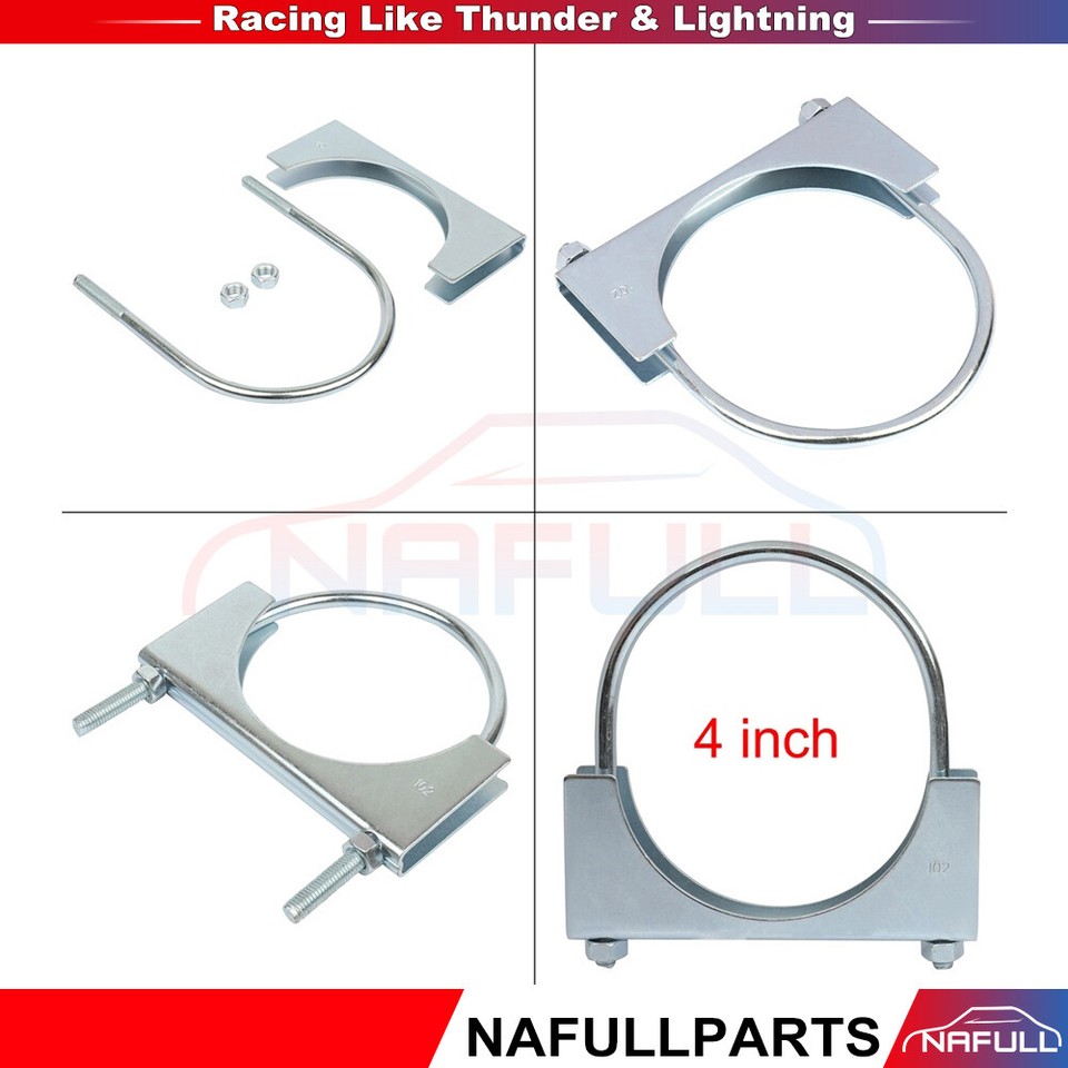 4" U-Bolt Uclamp Muffler Saddle Exhaust Pipe Rod Down Pipe Clamp | eBay