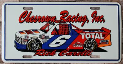 NASCAR Chevy Super Truck CHESROWN RACING RICK CARELLI Embossed License ...