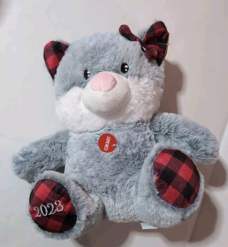 Petsmart 2023 Lucky the Gray Cat Luv A Pet Squeaky Dog Toy Stuffed ...