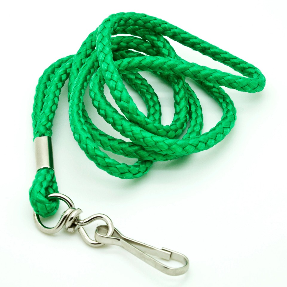 LANYARD - 5 pieces ROPE ROUND ID NECK LANYARD WITH SWIVEL J HOOK | eBay