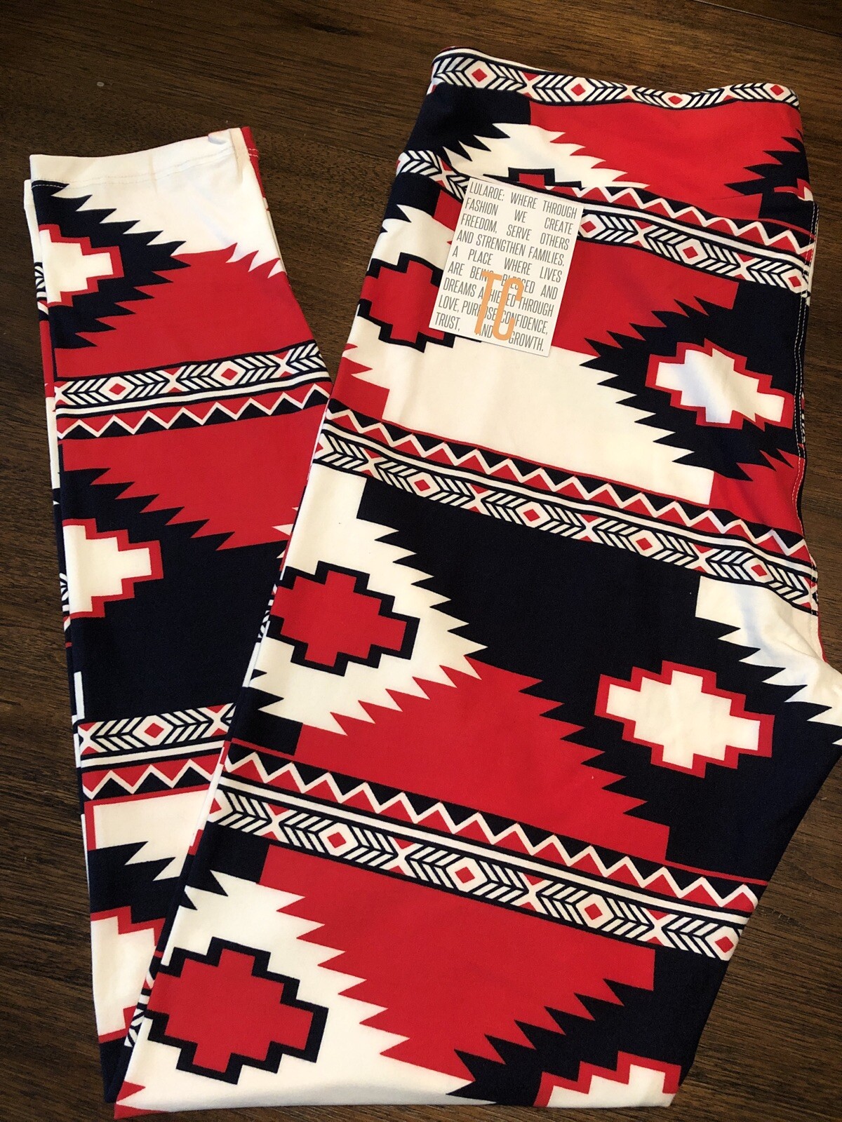 LuLaRoe TC (12–18) Americana United & Strong Red White Blue Aztec ...