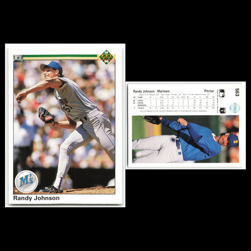 Randy Johnson Lot 6 Baseball Cards 1996 Pinnacle Seattle Mariners Set ...