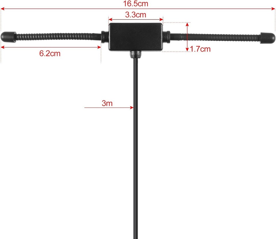 Indoor FM Radio Antenna With 4 Adapters 75 Ohm for Home Stereo ...