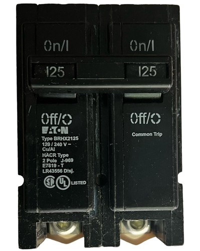 Eaton (Box Of 5) BRHX2125 Type BRHX 2 Pole 125A, 240V Circuit Breakers | eBay