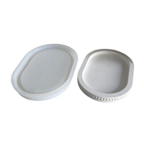Oval Tray Molds Silicone Mould Round Beads Storage Plate Molds Home ...