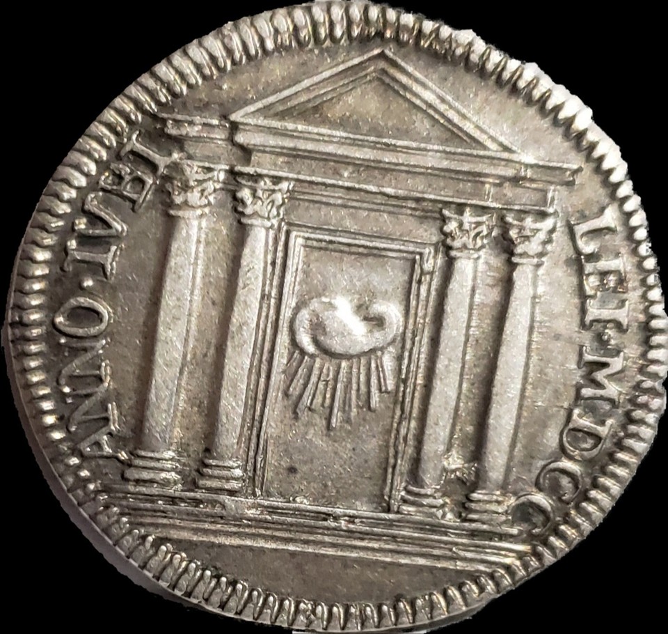 1700 RY IX Pope Innocent XII. 1691-1700. AR Giulio . Holy Year Issue ...