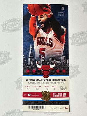 2013 Toronto Raptors at Chicago Bulls Ticket 12/31/13 | eBay
