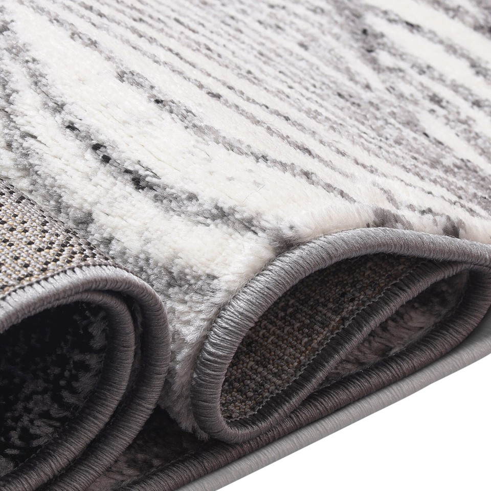 MODERN DESIGN RUG BLACK GREY SOFT LARGE LIVING ROOM FLOOR BEDROOM ...