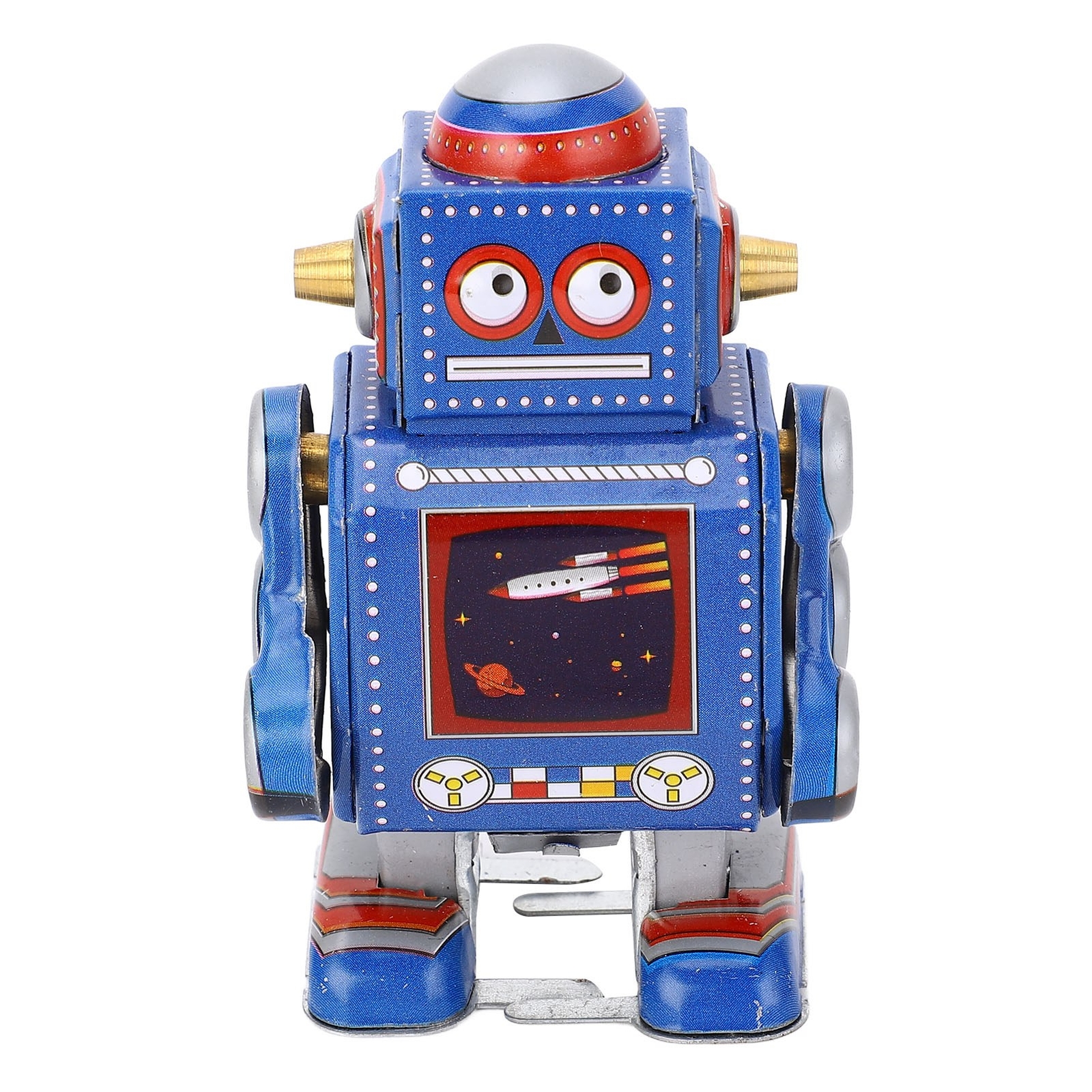 (Blue)Wind Up Robot Toy Hand Made Decorative Vintage Clockwork Robot Toy HG 7597486763756| eBay