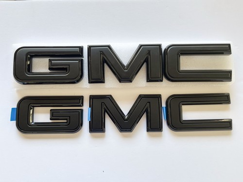 2019-2023 GMC Sierra 1500 Front & Rear BLACK GMC Emblems MULTI PRO ...