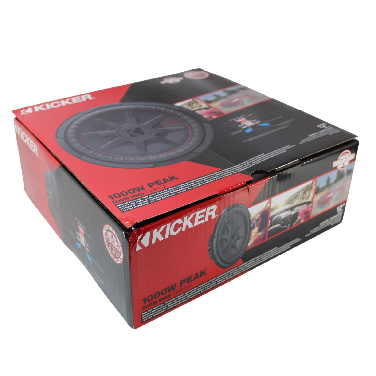Kicker COMP RT Series 12" Dual 2 Ohm Subwoofer 1000 Watt Peak 48CWRT122 ...