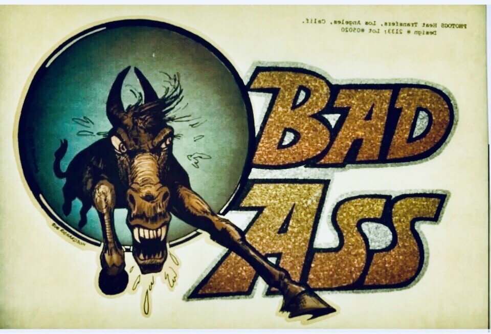 Original Vintage Bad Ass Monster Glitter Iron On Transfer | eBay