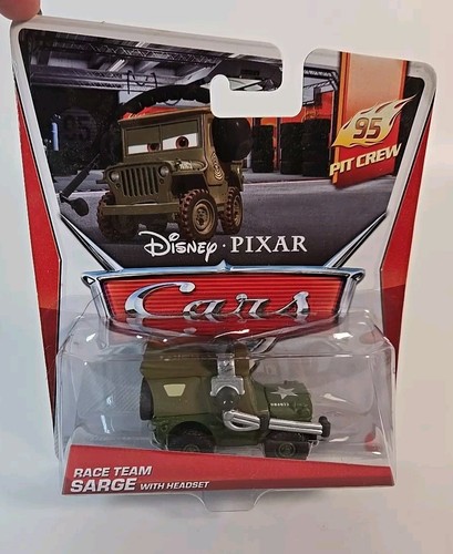 DISNEY PIXAR CARS 95 PIT CREW PIT CREW RACE TEAM SARGE WITH HEADSET #3/ ...