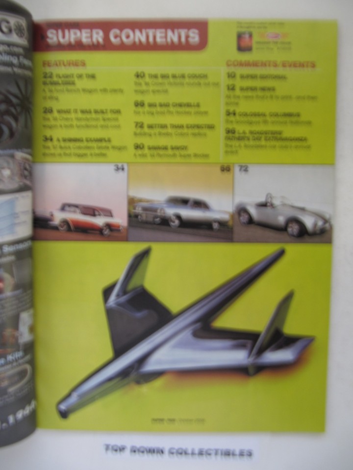 Super Rod Magazine Oct. 2006 Hot Rod Wagons/'63 Plymouth Super Stocker ...
