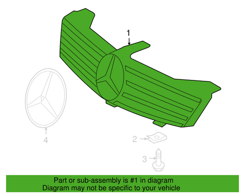 Mercedes-Benz Genuine Front Grille CLS63 AMG 2009-2011 OE 2198801383 | eBay