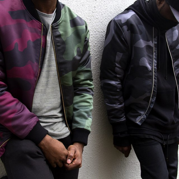 Brand New MARBEK Black & Red Camo Satin Men's Bomber Jacket | eBay