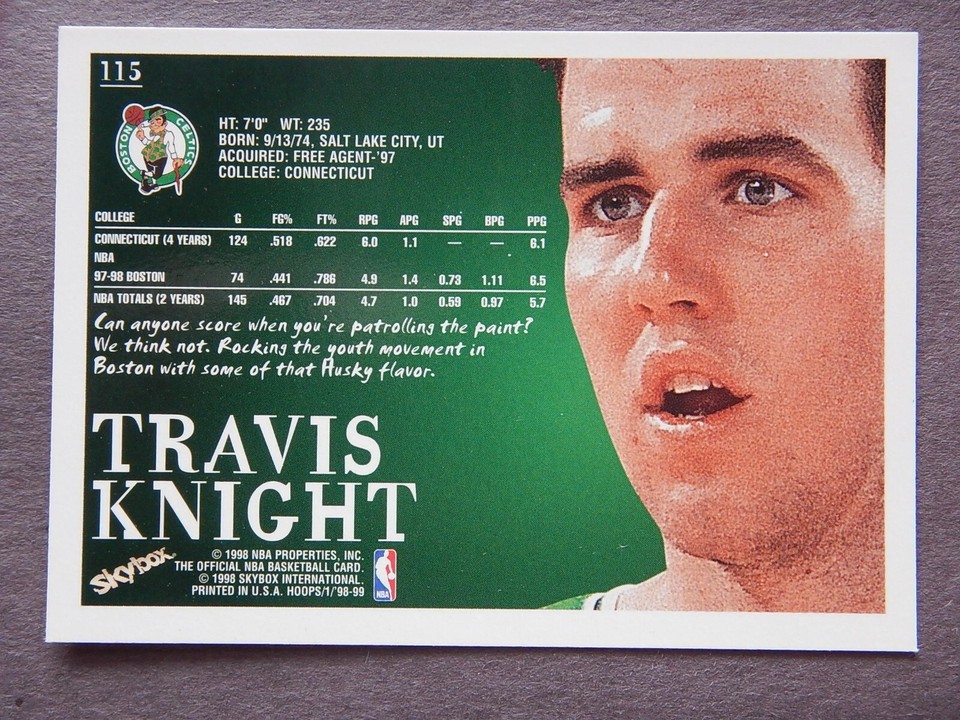 Travis Knight #115 NBA Hoops 1998 Basketball Card (Boston Celtics) | eBay