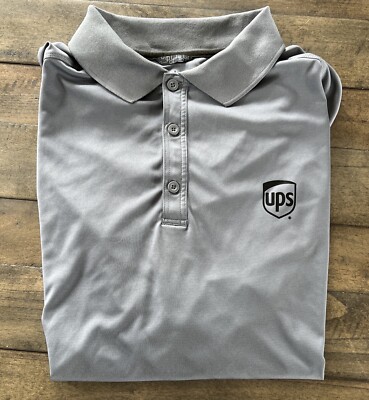 Men’s Gray UPS Short Sleeve Polo Shirt Size XXL | eBay