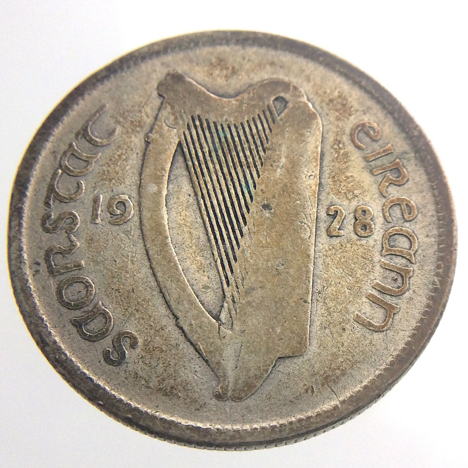1928 Ireland Republic Saorstat Eireann Irish Silver Florin Circulated ...