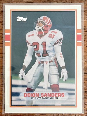 DEION SANDERS 1989 TOPPS TRADED ROOKIE FOOTBALL CARD #30T ATLANTA ...