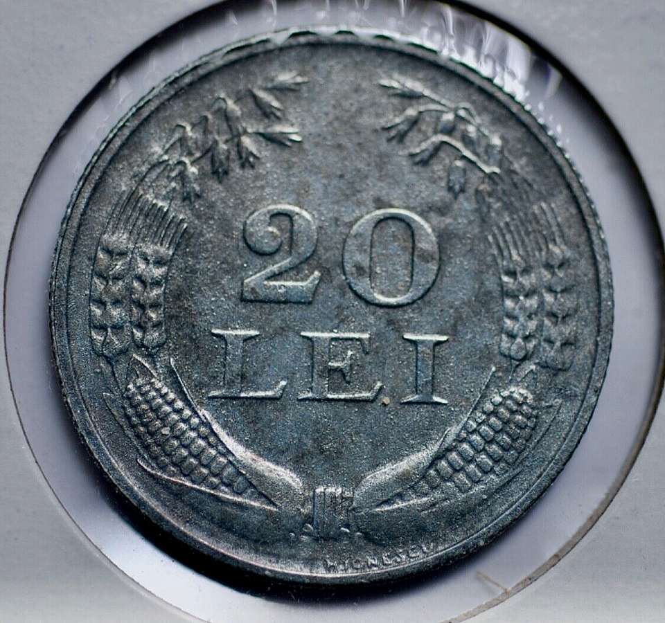 1944 Romania 20 Lei Zinc Coin (WWII Issue) UNCIRCULATED! | eBay
