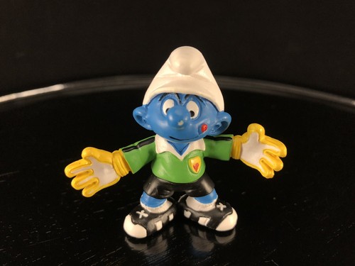 Smurfs Goalkeeper Smurf Soccer Goalie 20525 Rare Vintage Figure PVC Toy ...